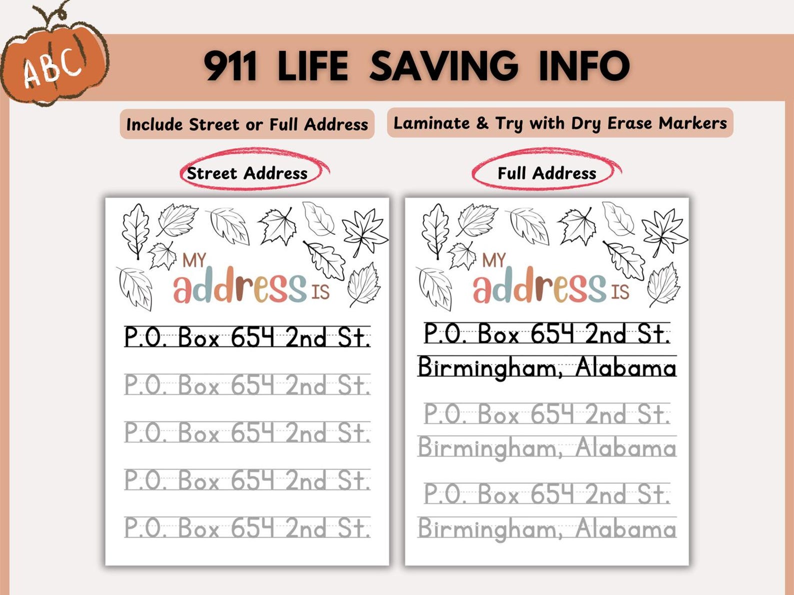 Custom Address Tracing Worksheet Personalized Handwriting Pre-k ...