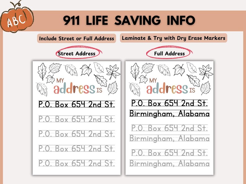 Custom Address Tracing Worksheet Personalized Handwriting Pre-k ...