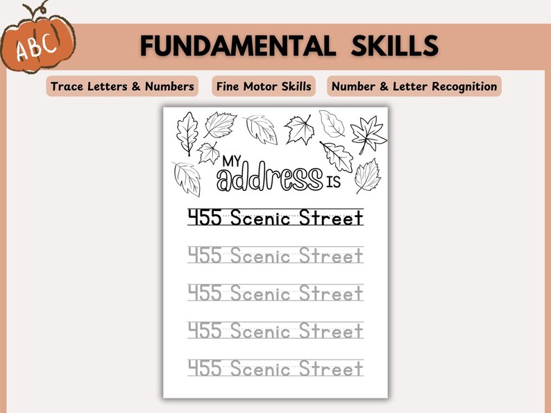 Custom Address Tracing Worksheet Personalized Handwriting Pre-k ...
