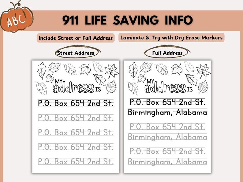 Custom Address Tracing Worksheet Personalized Handwriting Pre-k ...