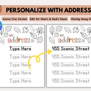 Custom Address Tracing Worksheet Personalized Handwriting Pre-k ...