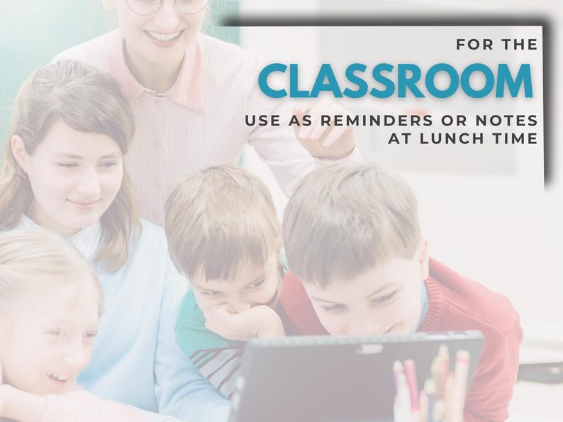 Printable Lunch Box Note Cards for Kids, Ready-to-print Lunchbox ...