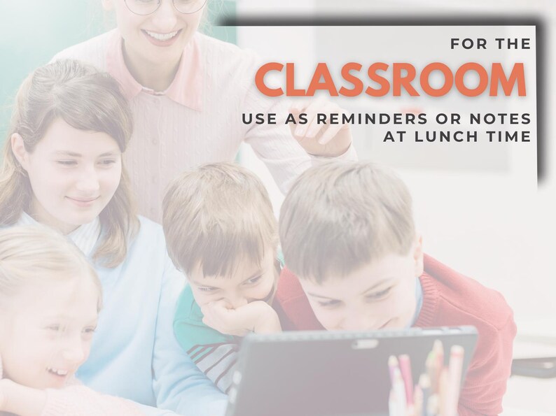 Printable Lunch Box Note Cards for Kids, Ready-to-print Lunchbox ...