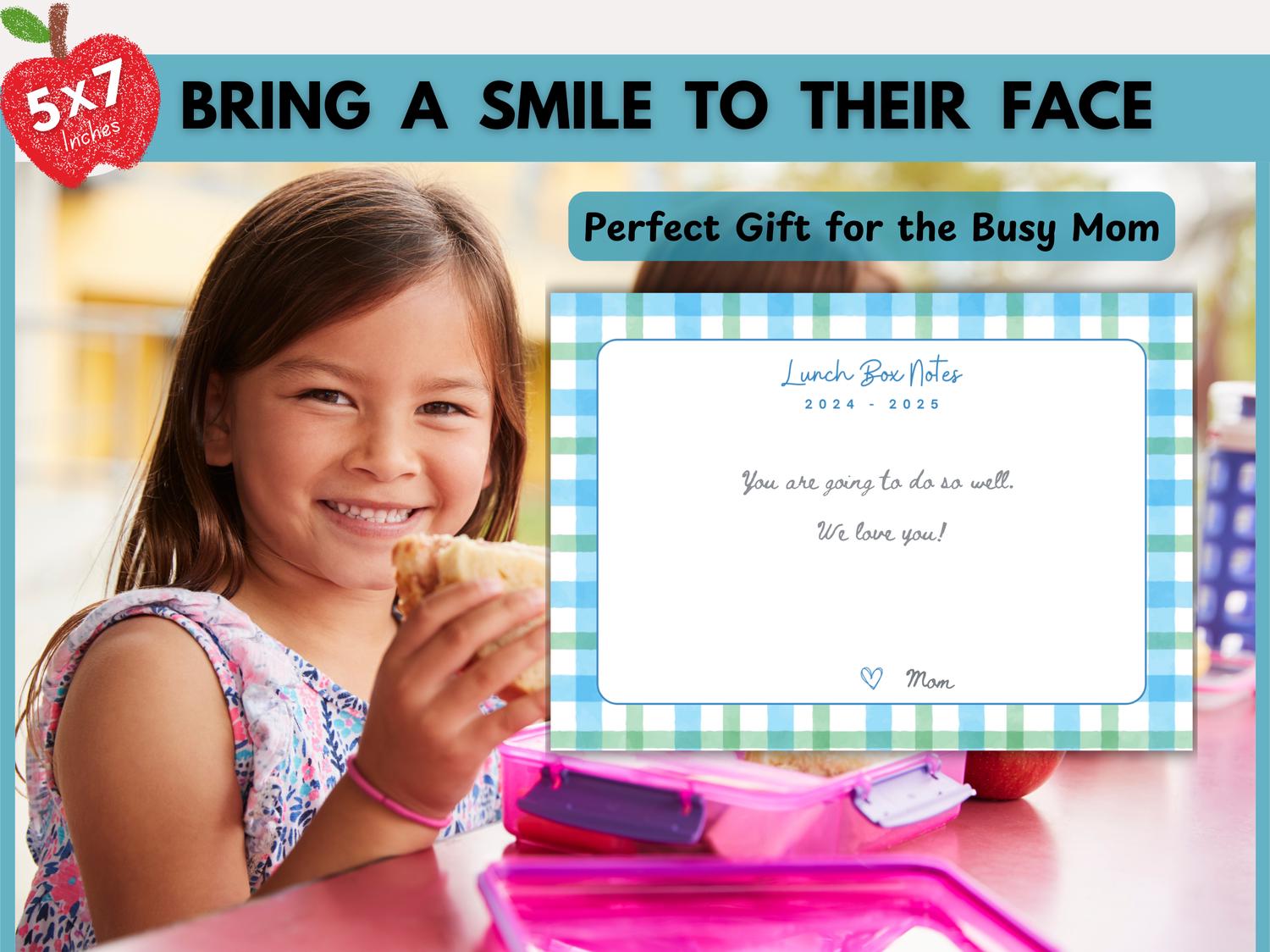 Printable Lunch Box Note Card for Kids, Ready-to-print Lunchbox ...