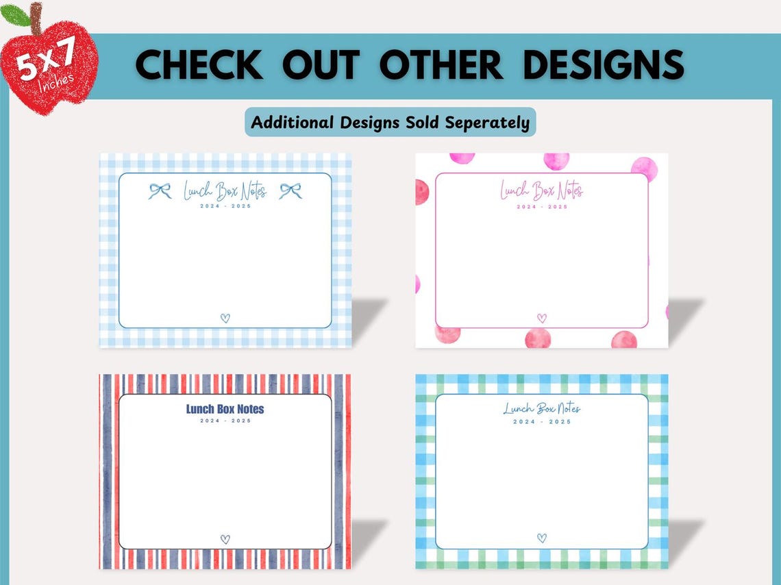Printable Lunch Box Note Cards for Kids, Ready-to-print Lunchbox ...