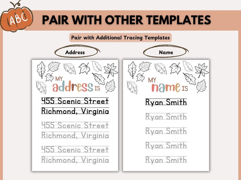 Custom Name Tracing Worksheet Pre-k Preschool + Kindergarten Trace Name ...