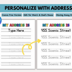 Custom Address Tracing Worksheet Personalized Handwriting Pre-k ...