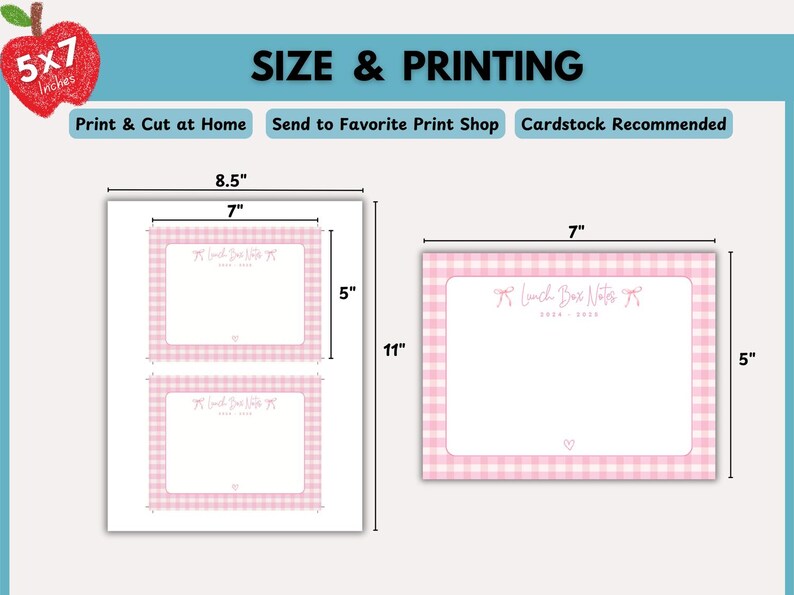 Printable Lunch Box Note Cards for Kids, Ready-to-print Lunchbox ...
