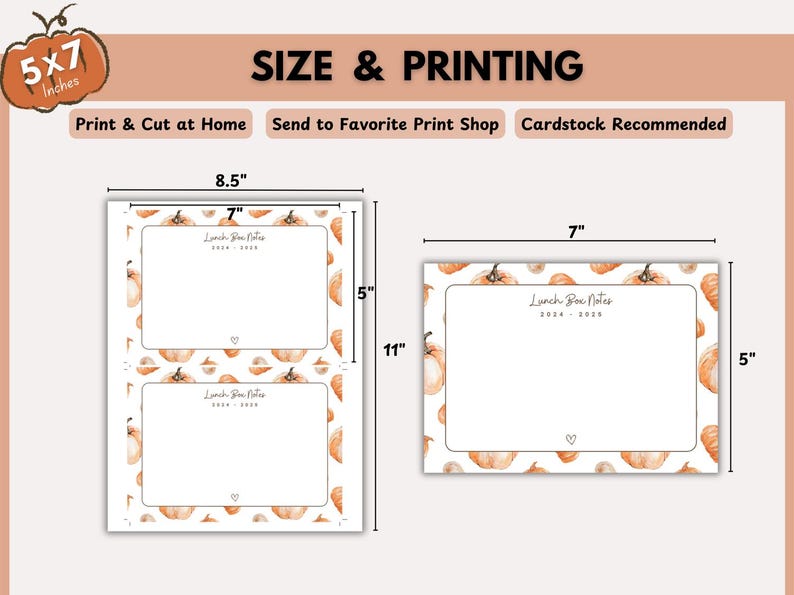 Printable Lunch Box Note Cards for Kids, Ready-to-print Lunchbox ...