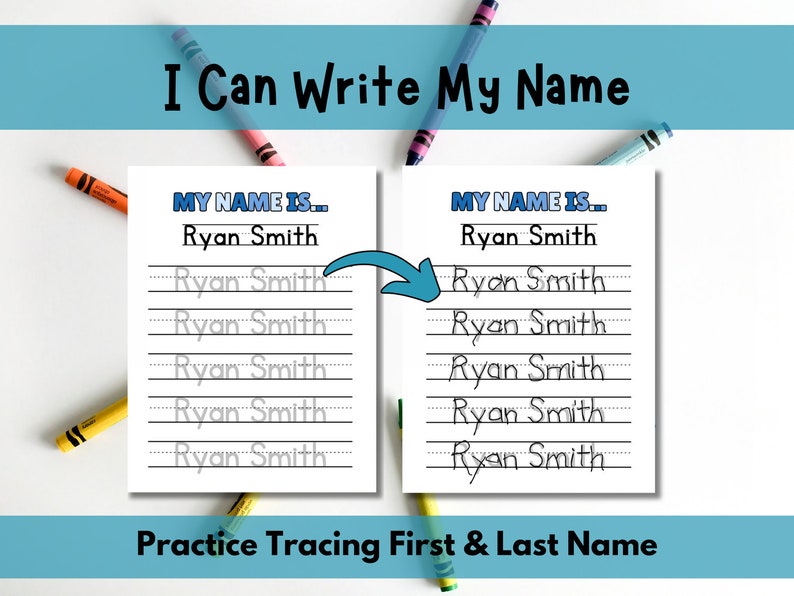 Custom Name Tracing Worksheet Personalized Handwriting Pre-k Preschool ...