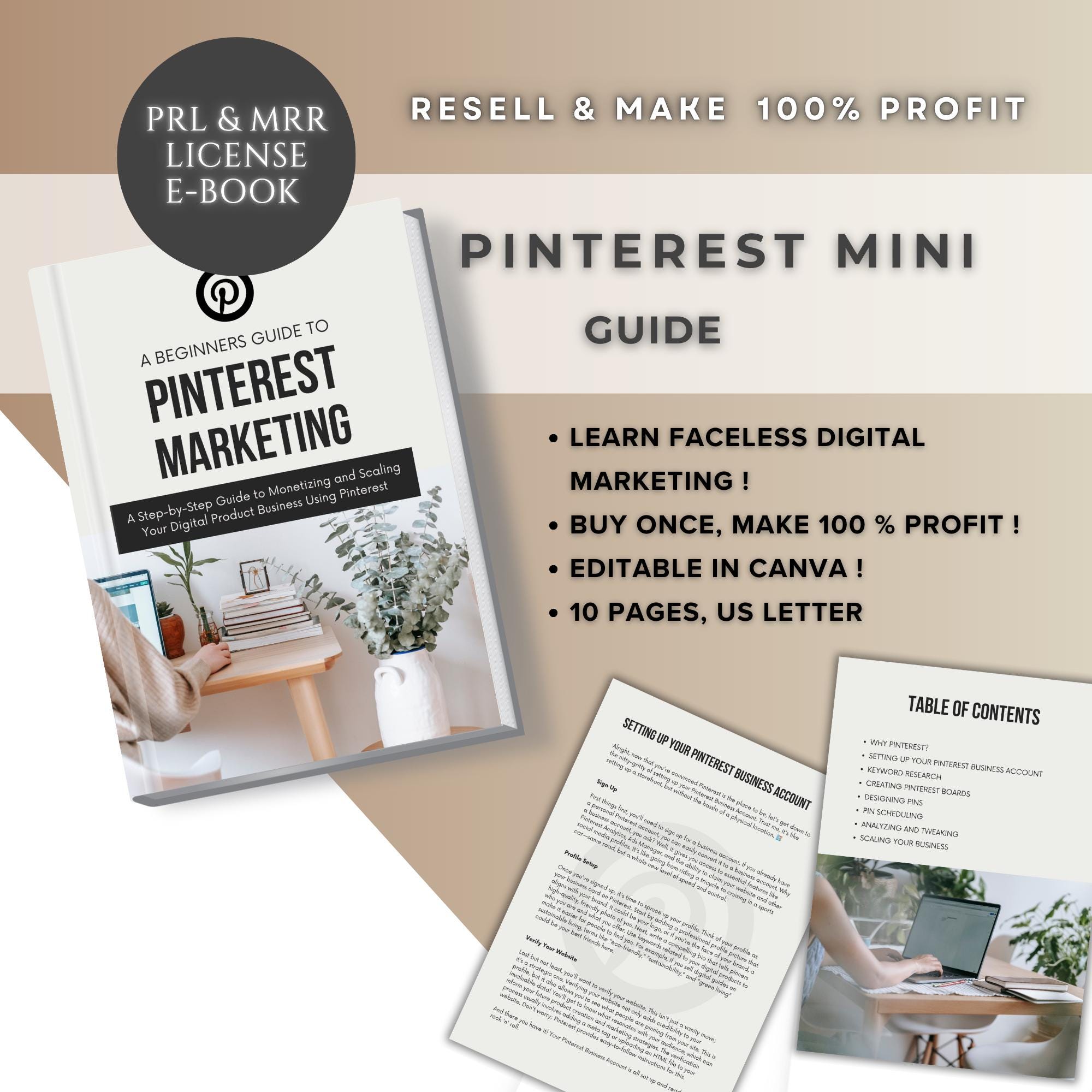 Digital Product Bundle PRL MRR Canva Editable Small Business Ebooks ...