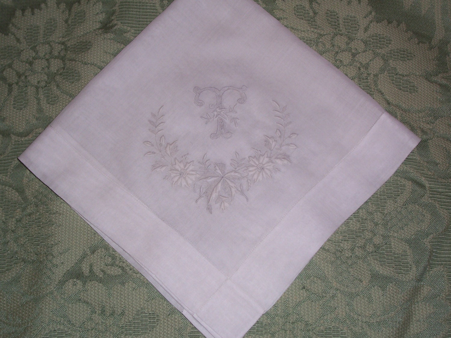 Antique White Hanky With a Hand Embroidered Initial T - Etsy