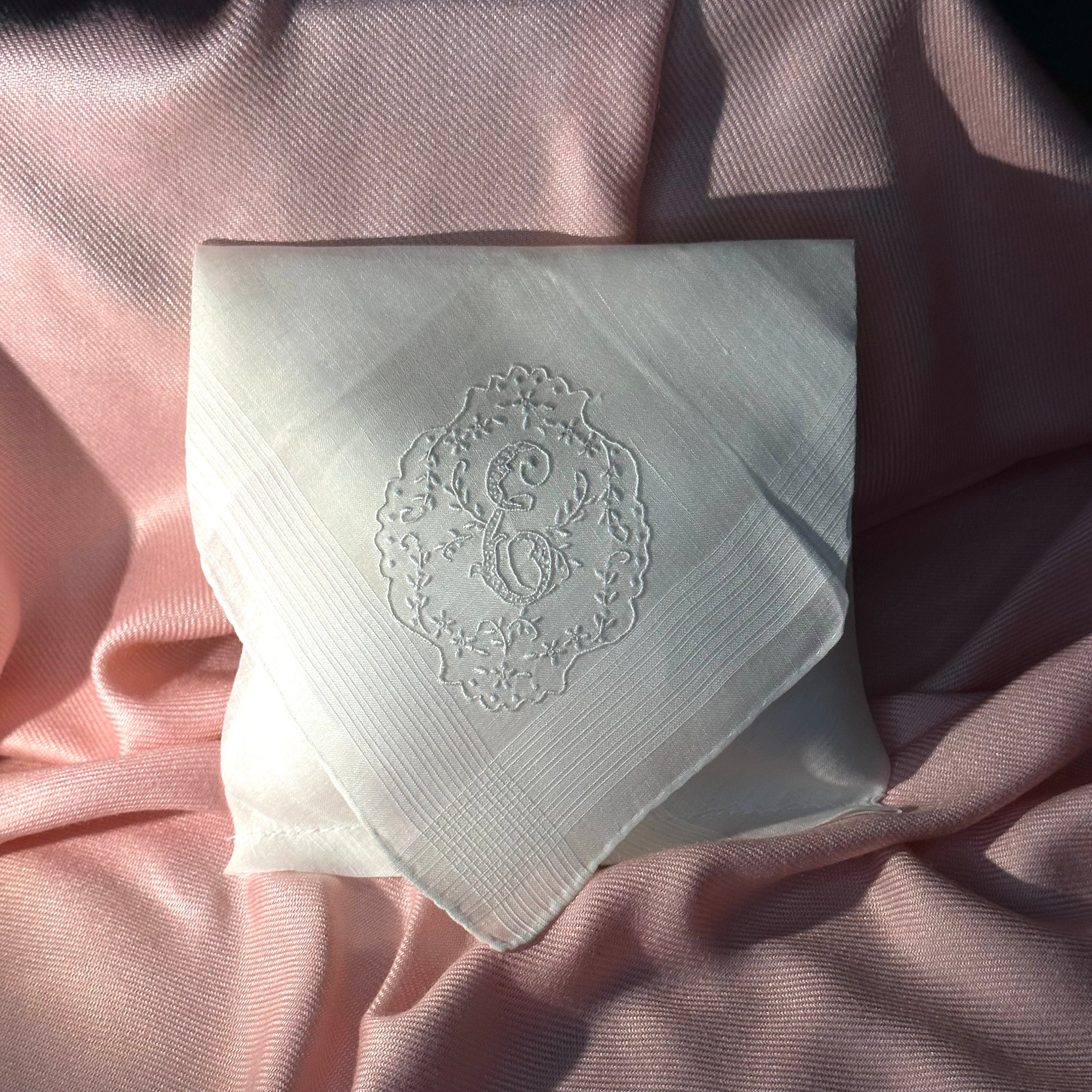 Lavender Sachet Made From a White Vintage Initial E Handkerchief Bridal ...