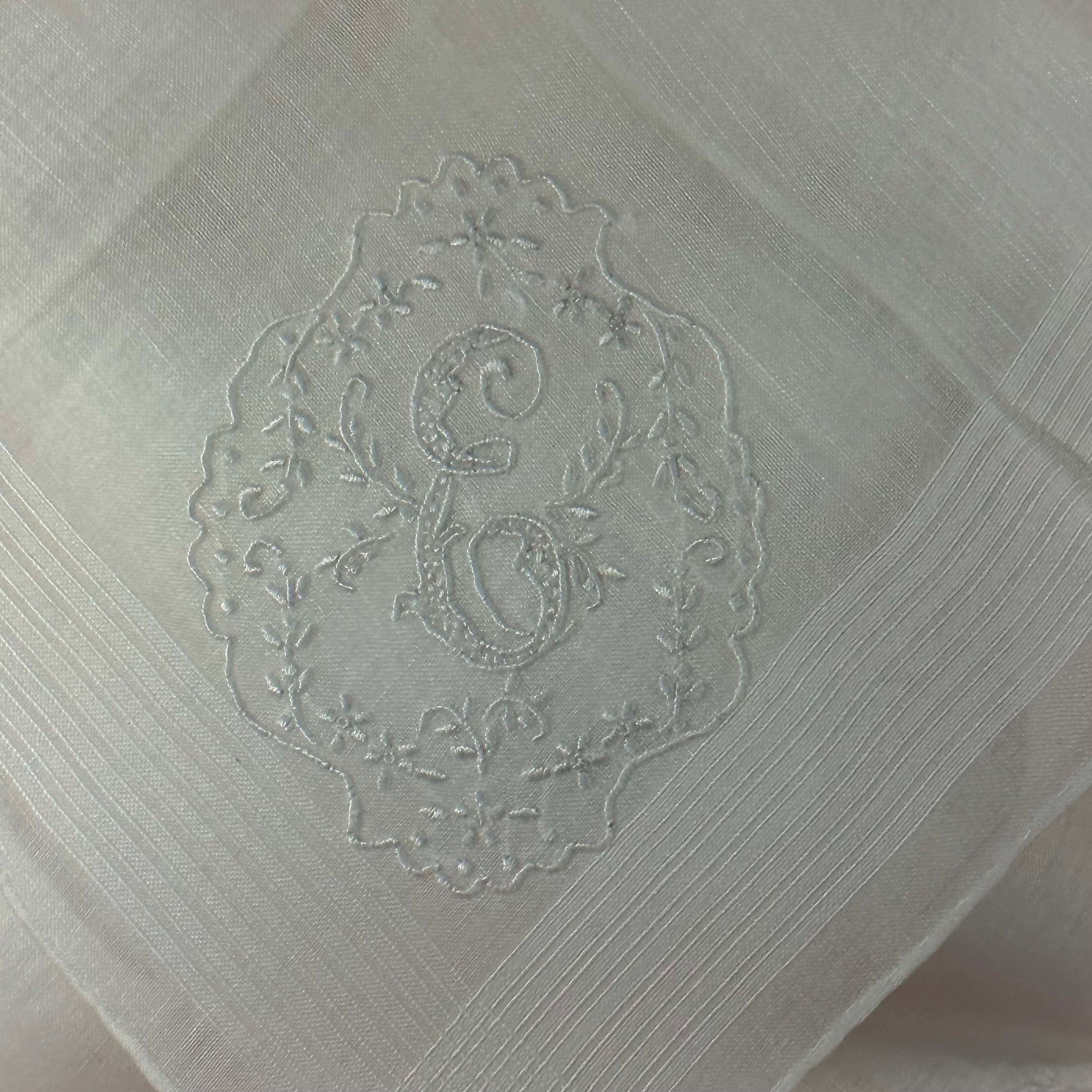 Lavender Sachet Made From a White Vintage Initial E Handkerchief Bridal ...