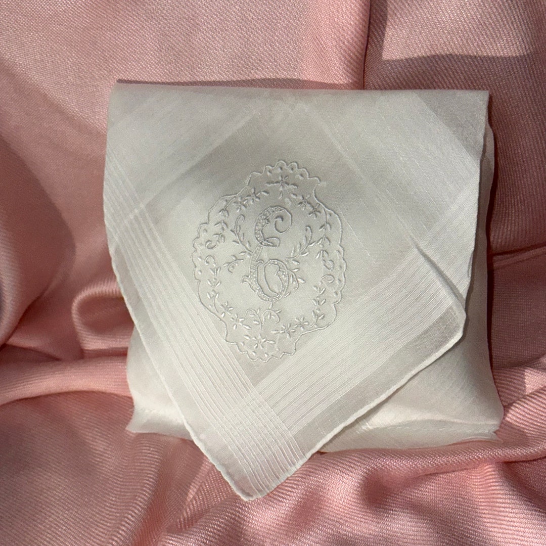 Lavender Sachet Made From a White Vintage Initial E Handkerchief Bridal ...