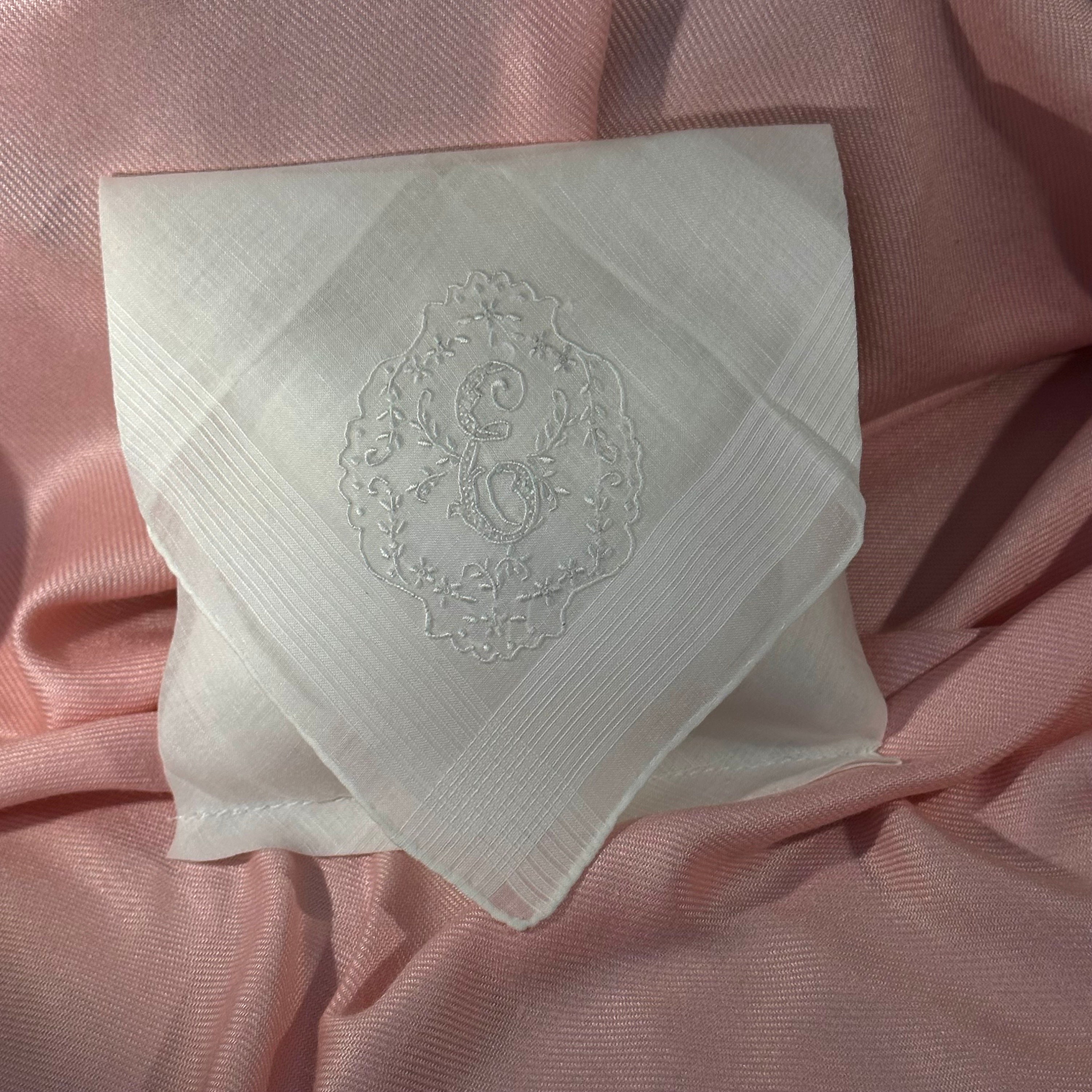 Lavender Sachet Made From a White Vintage Initial E Handkerchief Bridal ...