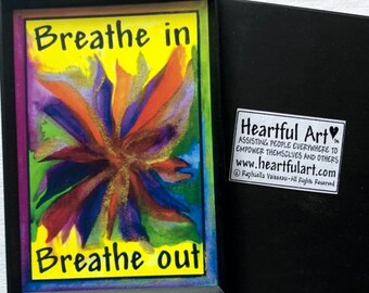 BREATHE In Out 11x14 Poster YOGA Meditation Motivational Relax | Etsy