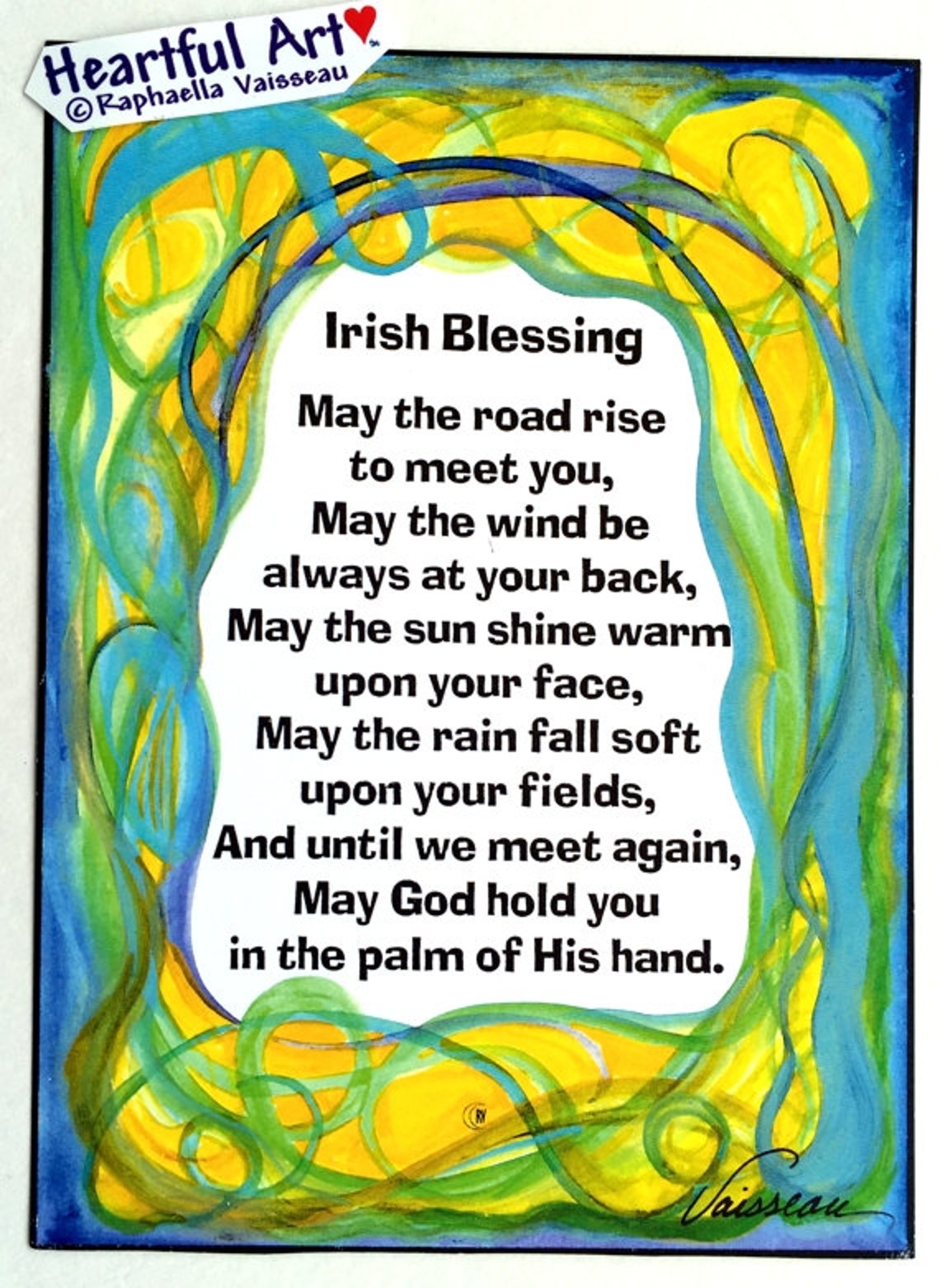 IRISH BLESSING 5x7 Inspirational Motivational Print Celtic Blessing ...