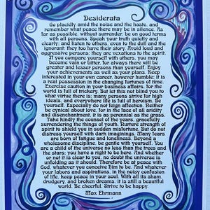 DESIDERATA 8x11 MAX EHRMANN Poster Inspirational Wisdom Quote ...