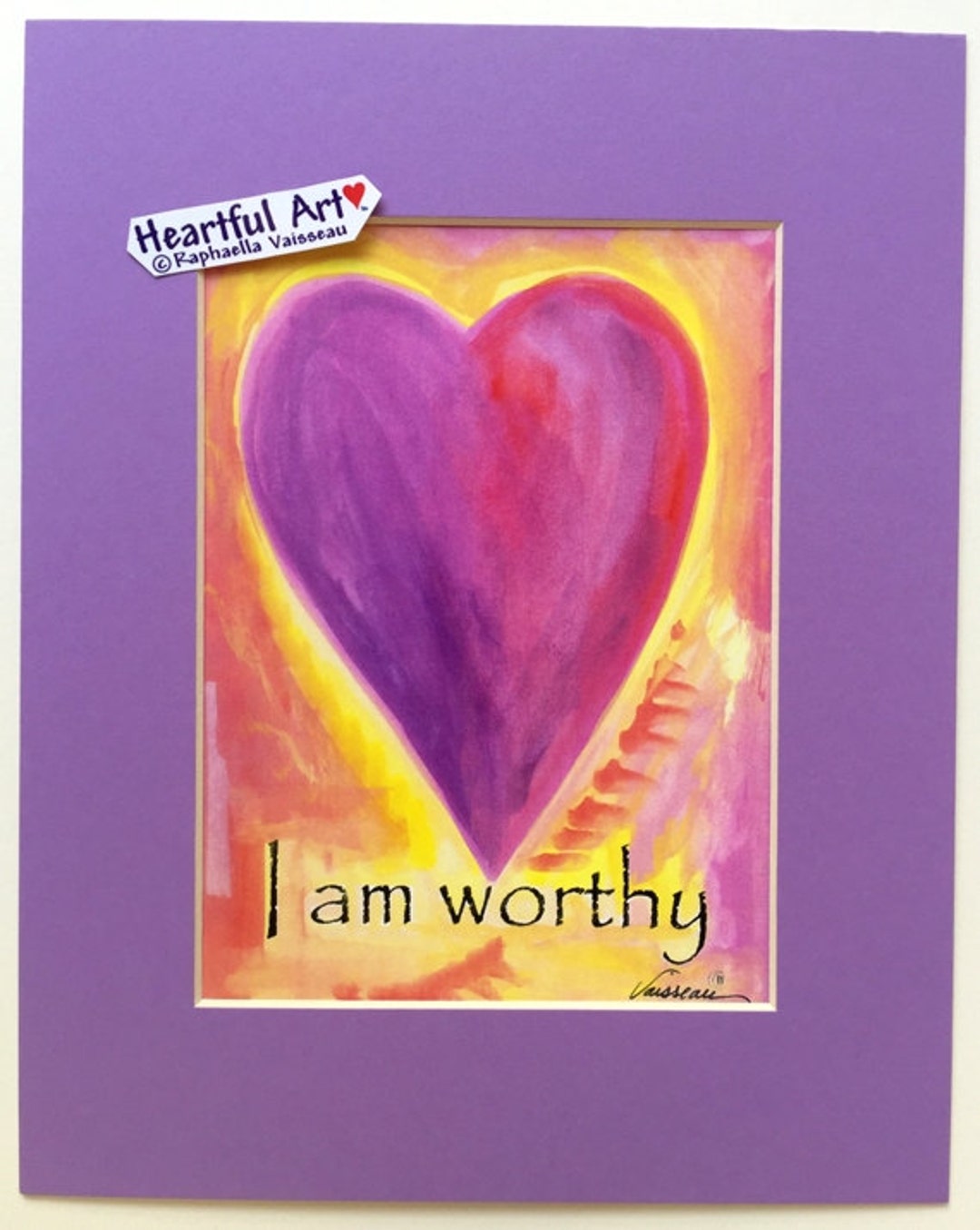 I Am WORTHY AFFIRMATION 8x10 Inspirational Quote Motivational Print ...
