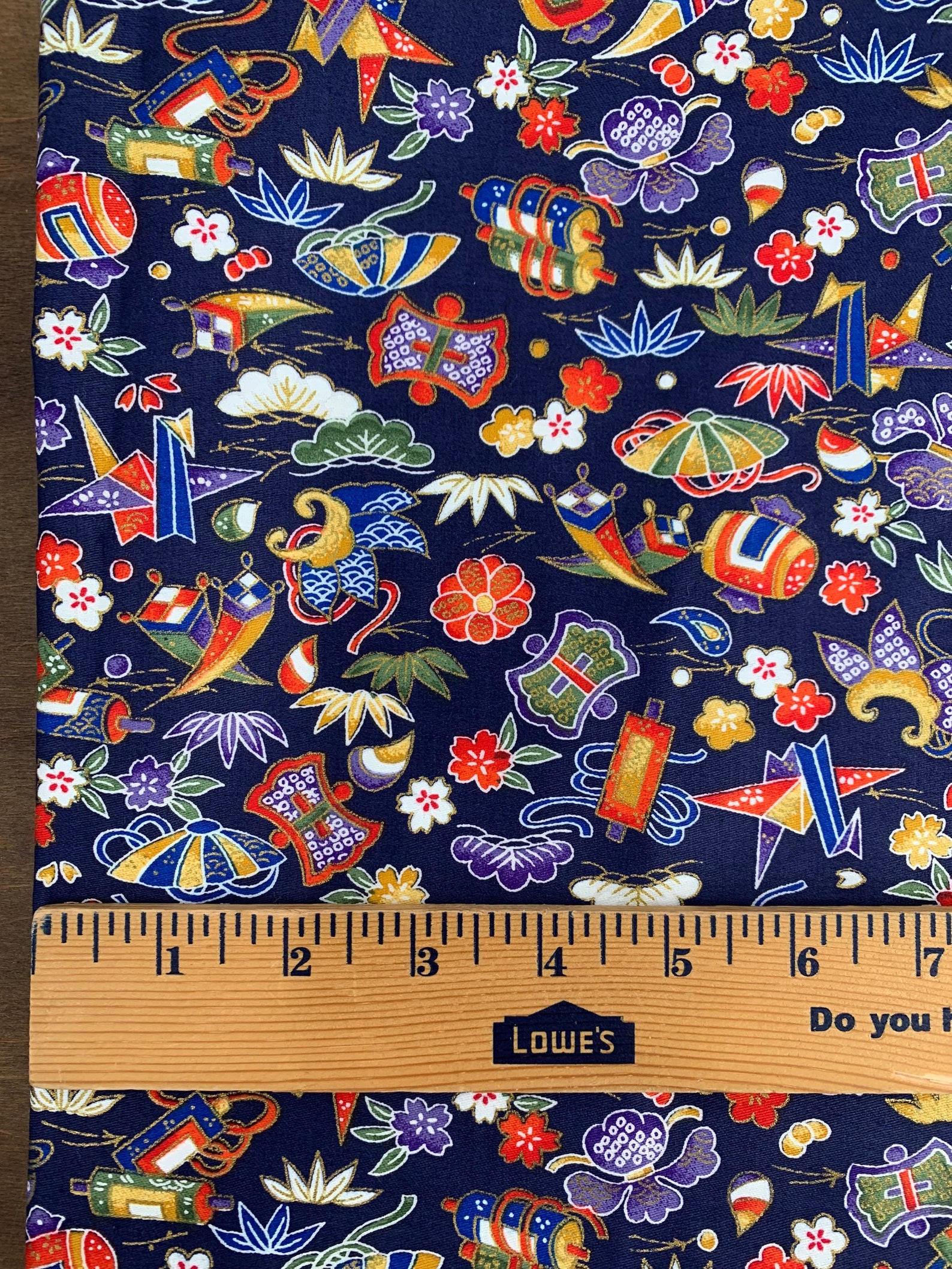 Japanese Cotton Fabric Traditional Origami Crane Kasa Sakura Print 2 ...