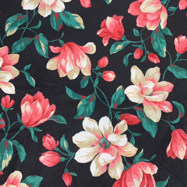 Polished Cotton Floral Fabric - Etsy