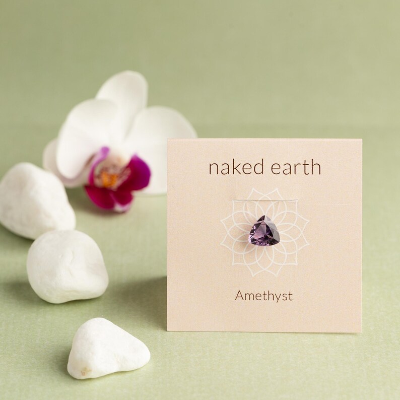 Trillion Amethyst Necklace: Minimalist Floating Gemstone Choker - Etsy