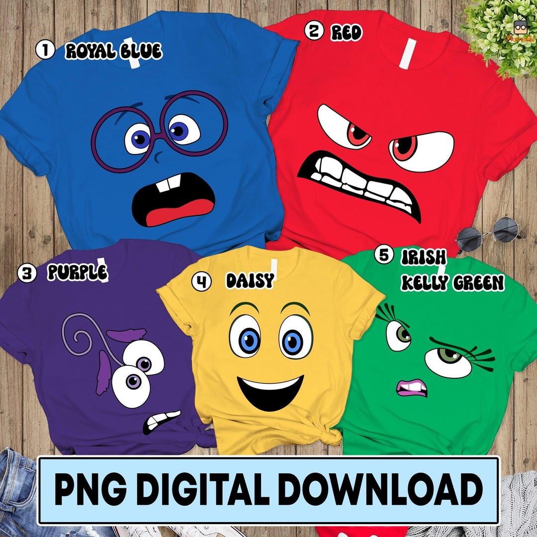 Inside Out Costume Png Joy Anger Sadness Faces Halloween Costume Png ...