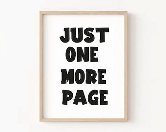 Just One More Book Print, Classroom Decor, Reading Corner, Pastel ...