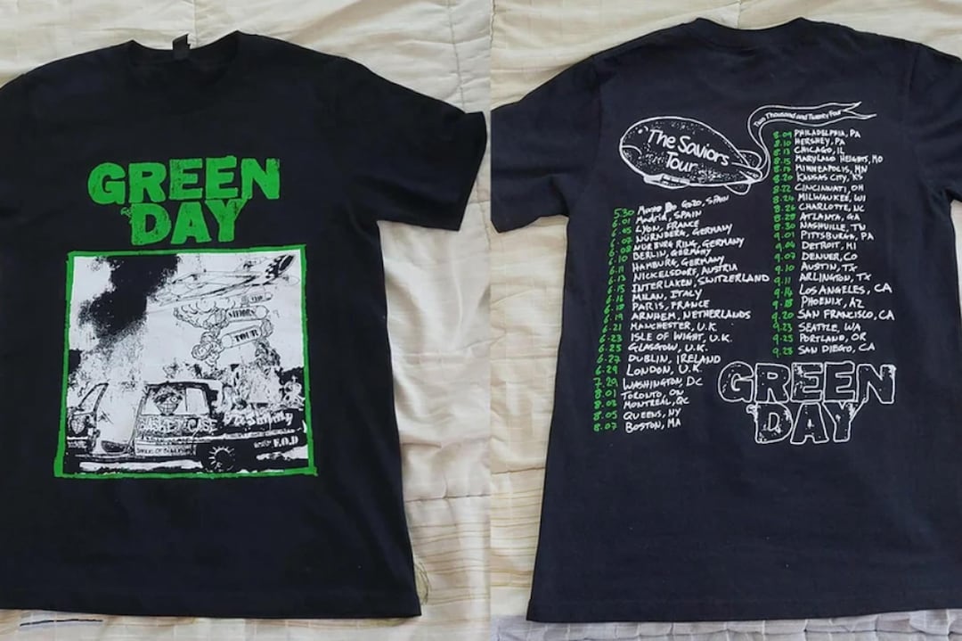 Green Day the Saviors 2024 Tour T-shirt, Green Day Fan Shirt, Rock Band ...