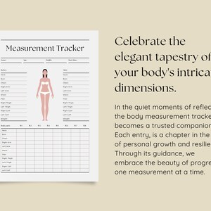 Printable Body Measurements Tracker, 8 Week Body Transformation ...