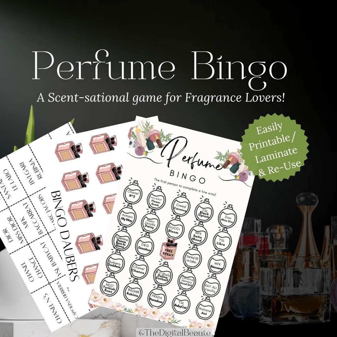 Perfume Bingo Game: 26 Printable Cards, Bridal Shower (canva) - Etsy