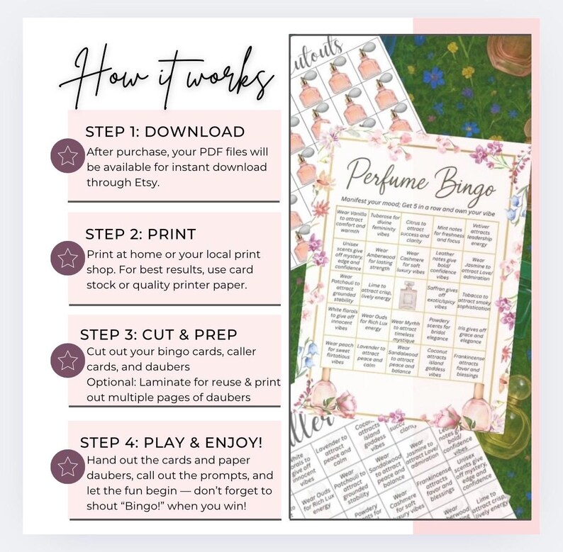 Perfume Exchange Party Bingo: 26 Printable Cards (canva) - Etsy