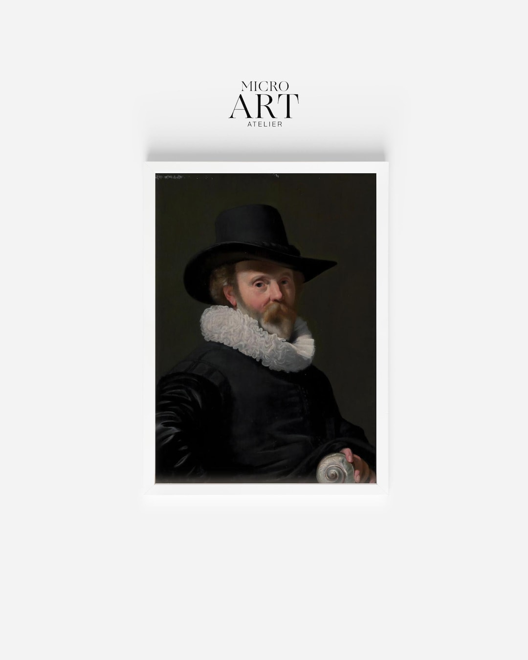 Man With Shell Portrait | Painting | Digital Download | Printable Wall ...