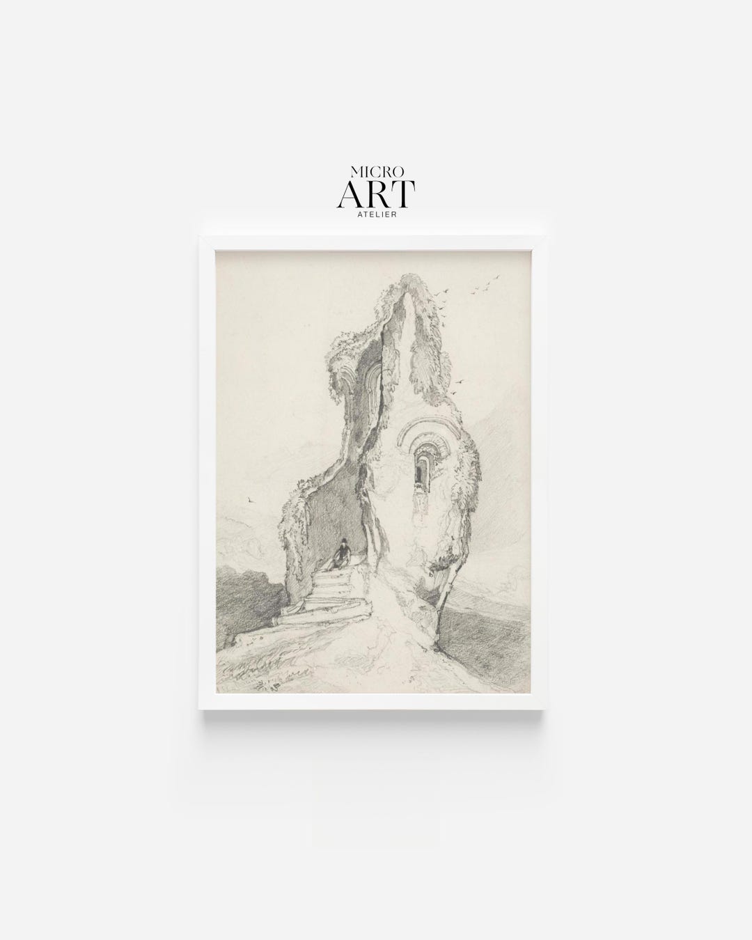 Andrew Robertson | A Figure Resting in a Ruined Tower | Drawing ...