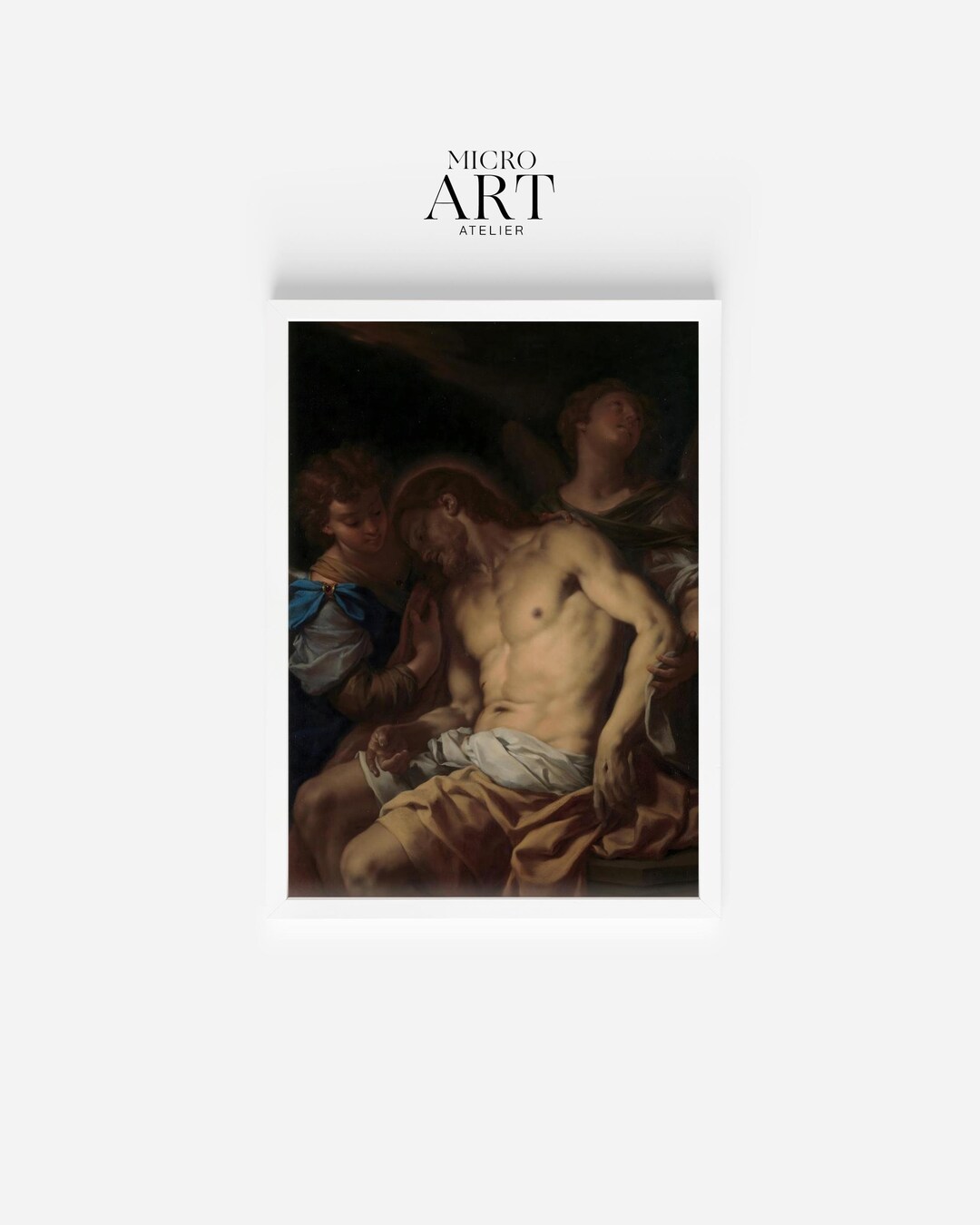 Baroque Angels Support Christ | Painting | Oil on Canvas | Printable ...