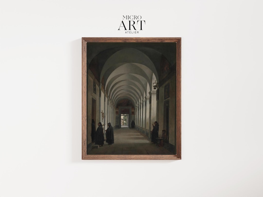 Monks in Cloister | Painting, Italian Art, 1808 | Printable Wall Art ...