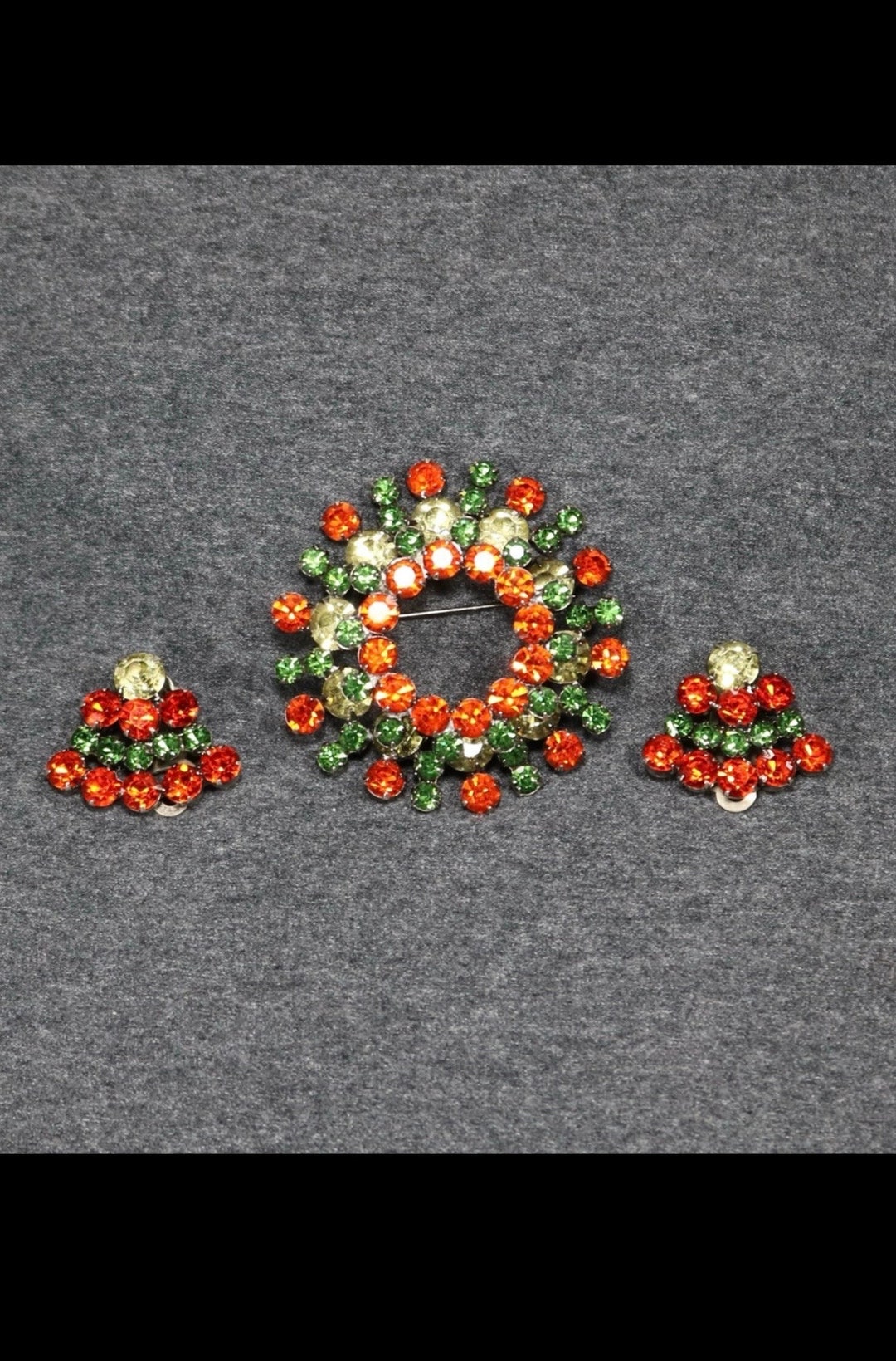 Very Rare Genuine Juliana Matching Brooch and Earring Rhinestone Set - Etsy