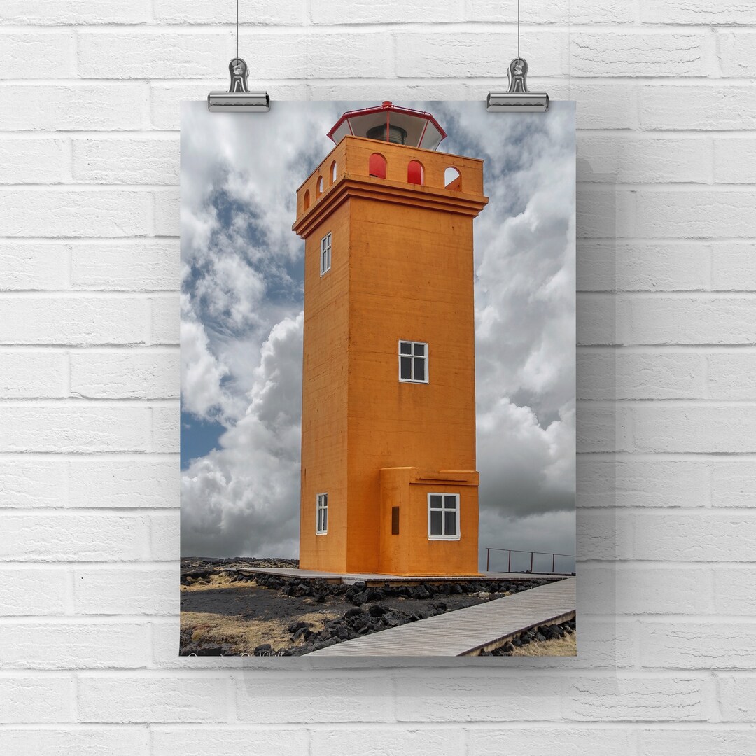 Svortuloft Lighthouse - Unframed Photo Printed on Metal or Canvas ...