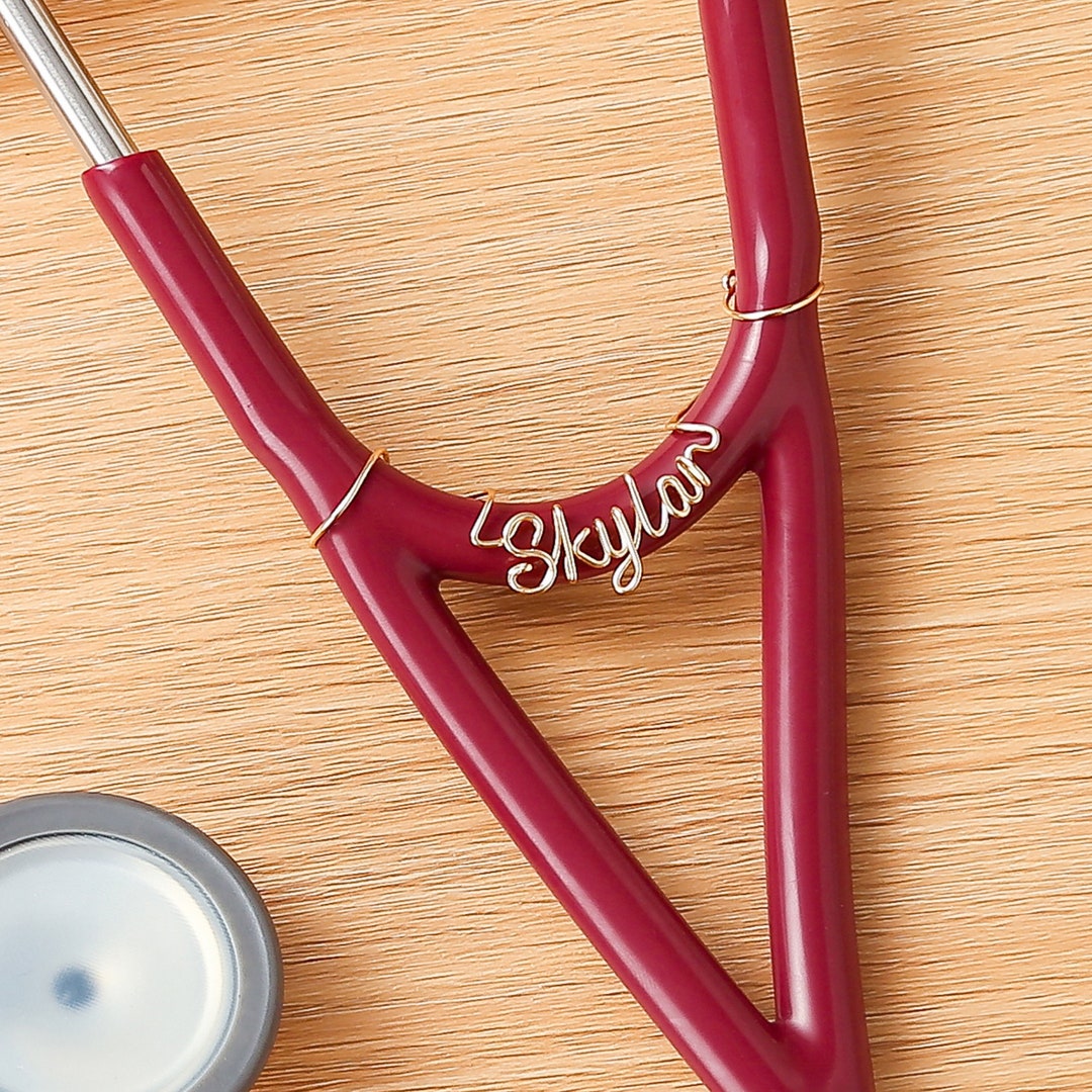 Stethoscope Name Tag Personalized Badge, Custom Stethoscope Charm ID ...