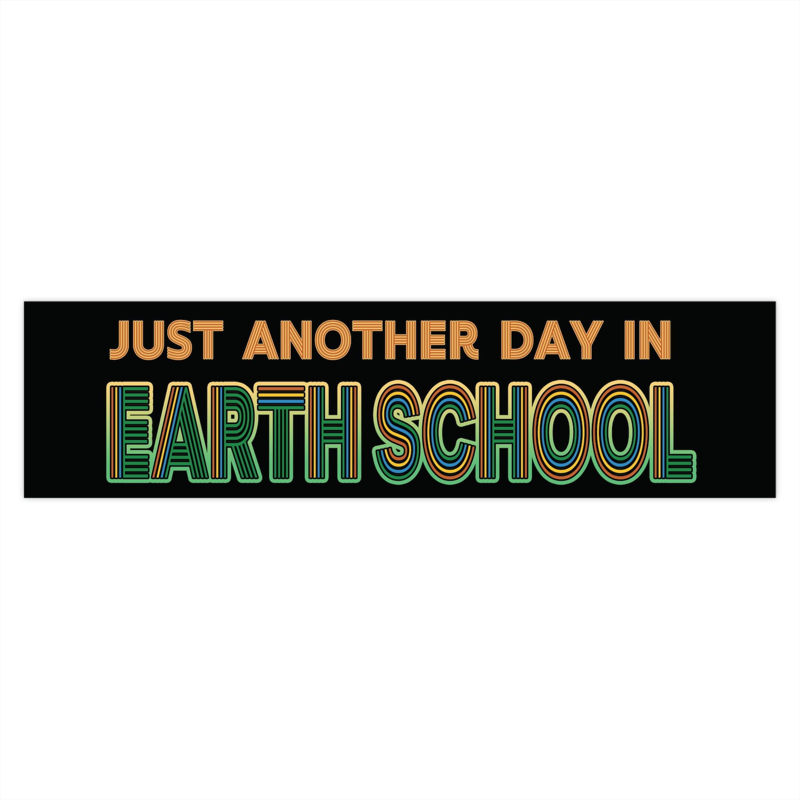 Earth School Bumper Sticker - No Graphic - Black - Etsy