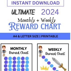 Instant Download Reward Chart Printable - Fun & Motivating Kids ...