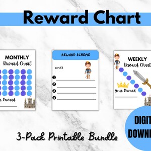 Instant Download Reward Chart Printable - Fun & Motivating Kids ...