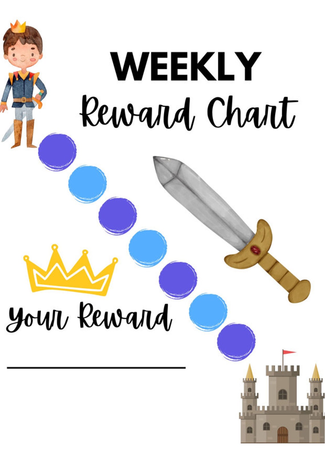 Instant Download Reward Chart Printable Fun & Motivating Kids Behavior ...
