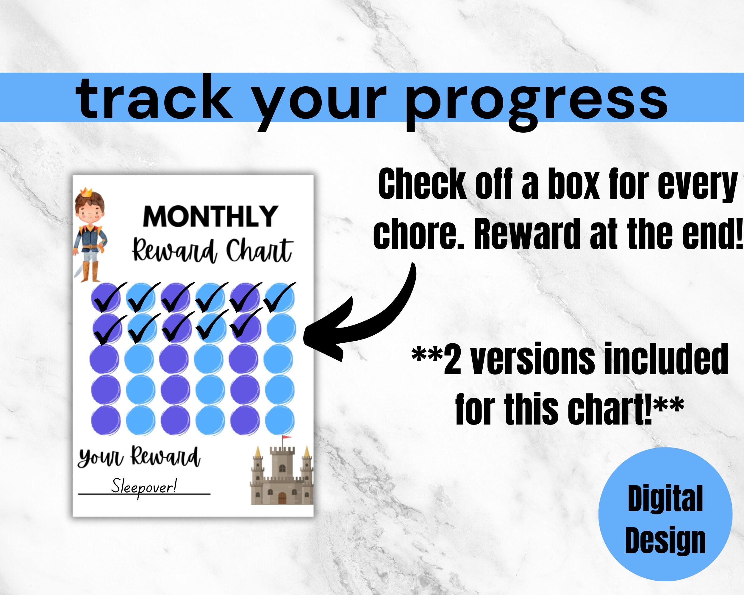 Instant Download Reward Chart Printable - Fun & Motivating Kids ...