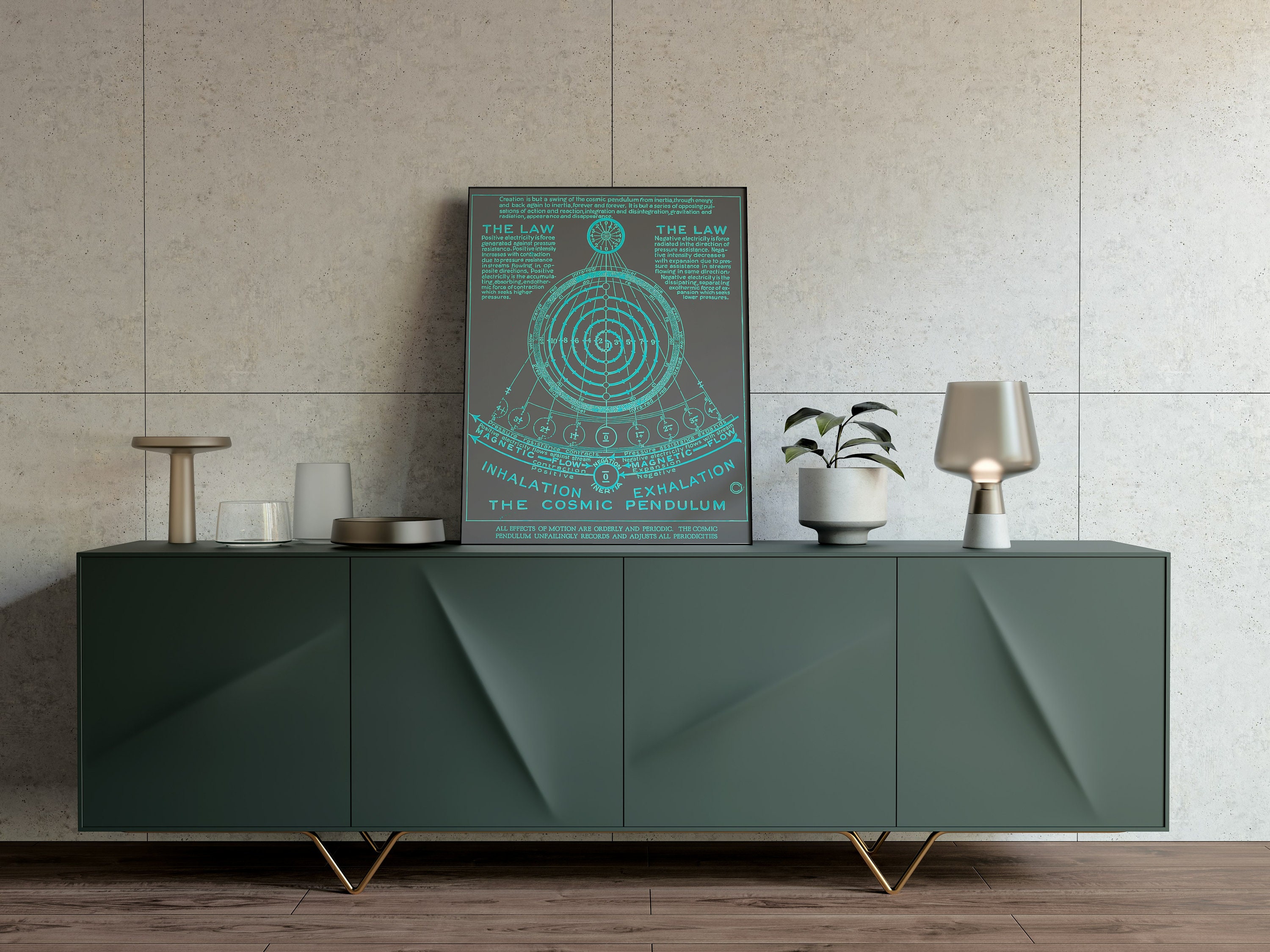 The Cosmic Pendulum Diagram by Walter Russell - Digital Download Print ...