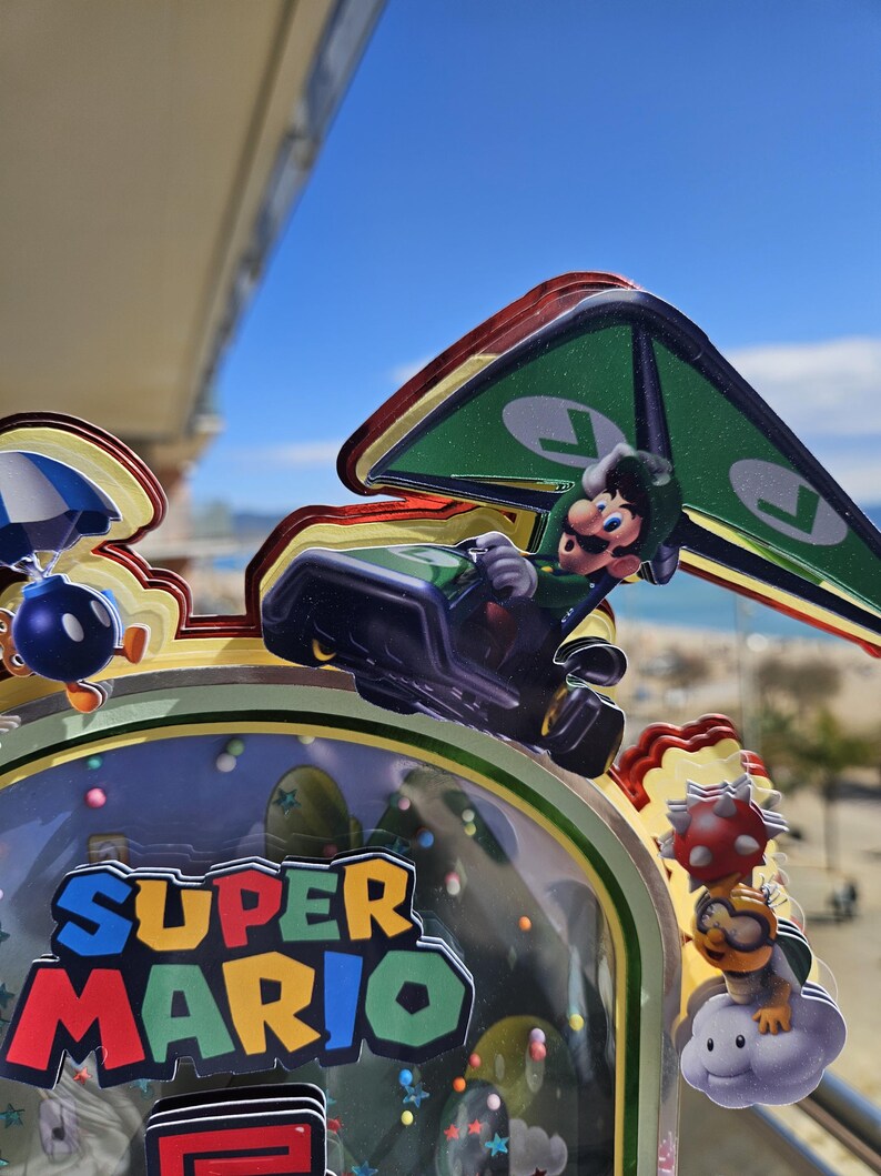 Super Mario Bros Cake Topper, Features Many Characters, With a Shaker ...