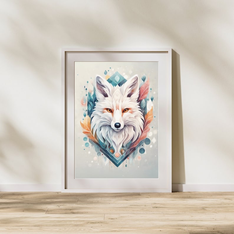 White Fox Trio Watercolor Art Prints - Set of 3 Digital Downloads - Etsy