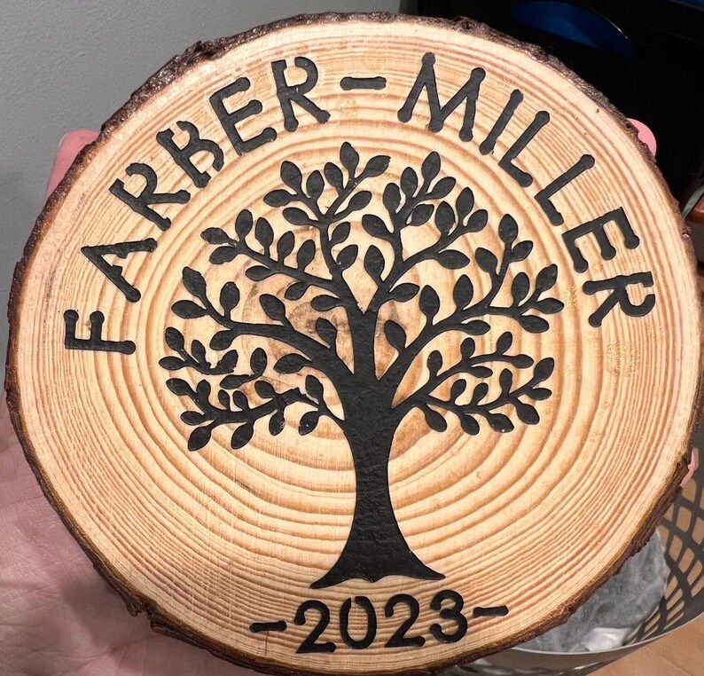 Wooden Ornament, Family Tree, Family Reunion Momento, Keepsake ...