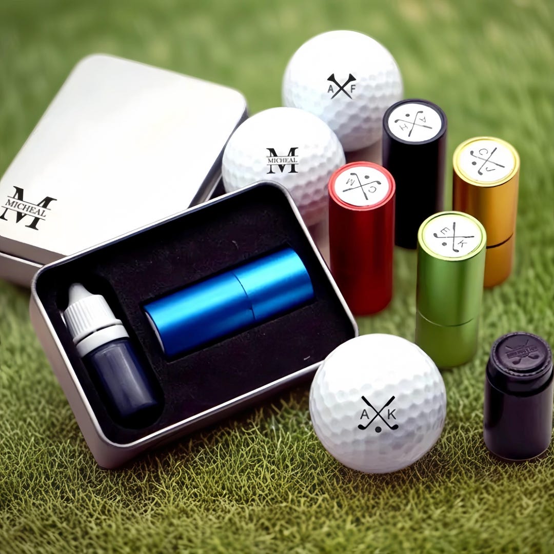 Custom Name Golf Ball Stamp Box,personalized Golf Stamps,mens Golf Ball ...